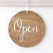 Open Closed Sign, Round Business Signage, Openbusiness Sign, Double ...