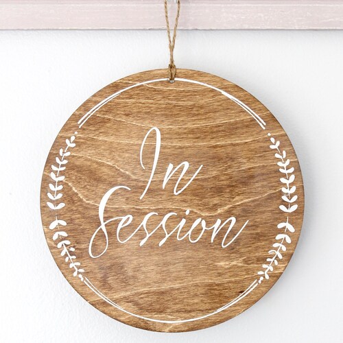 In Session Sign Welcome Sign Spa Sign Wood Door Sign - Etsy