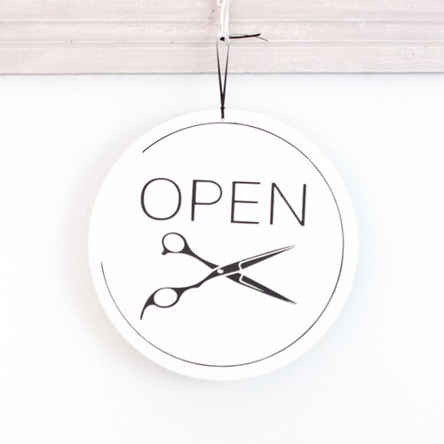 Open and Closed Business Sign Hair Stylist Sign Barber Shop - Etsy