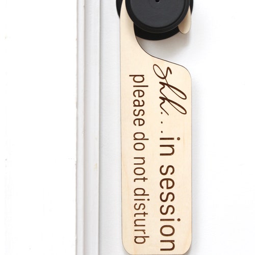 In Session Door Hanger Sign Hard Maple or Walnut Wood - Etsy