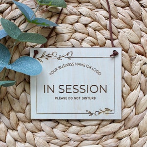 In Session Sign, Welcome Sign, Custom Business Logo Sign, Laser ...