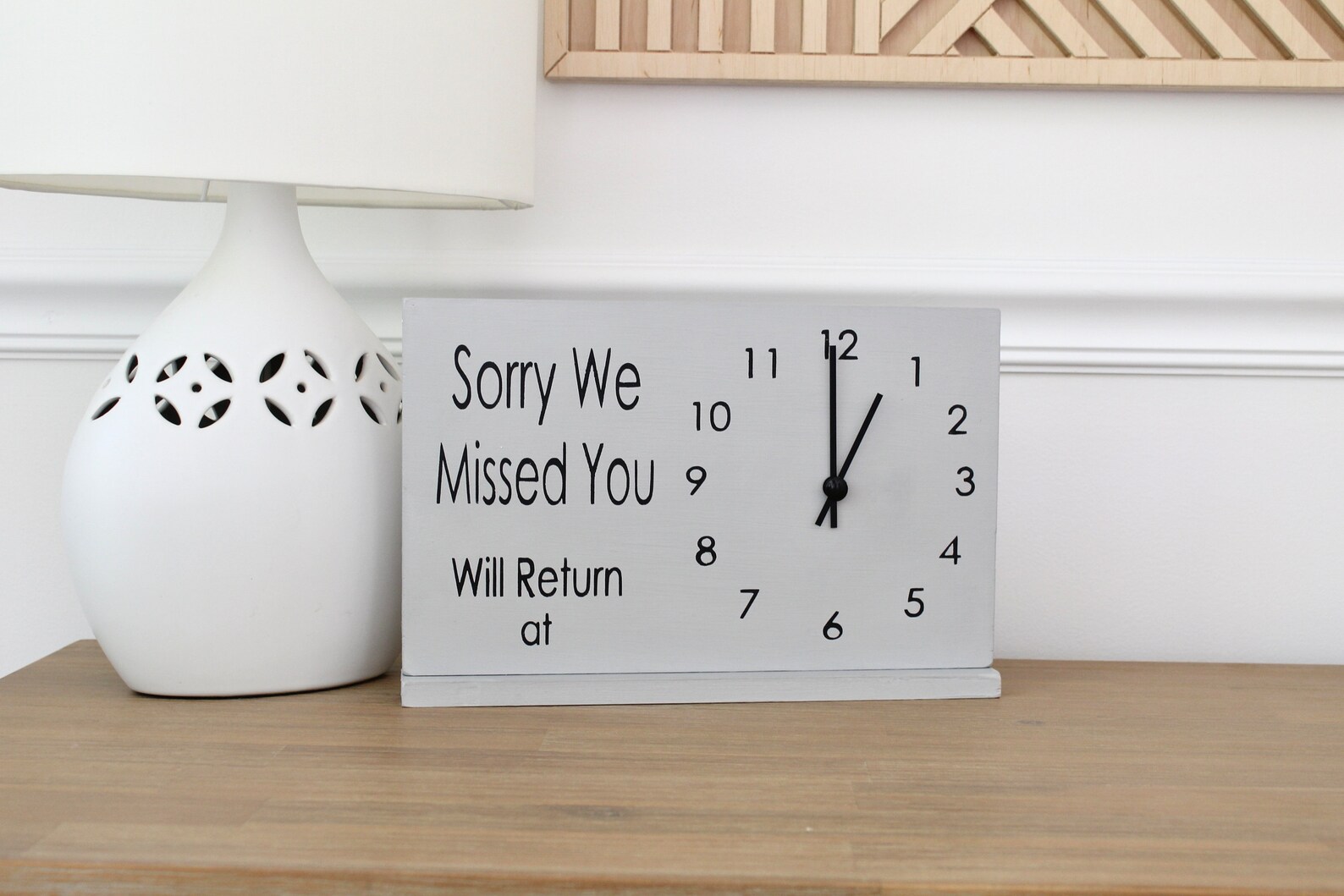 Will Return Clock Sign, Clock Sign, Store Hour Sign, Custom Sign, Store ...