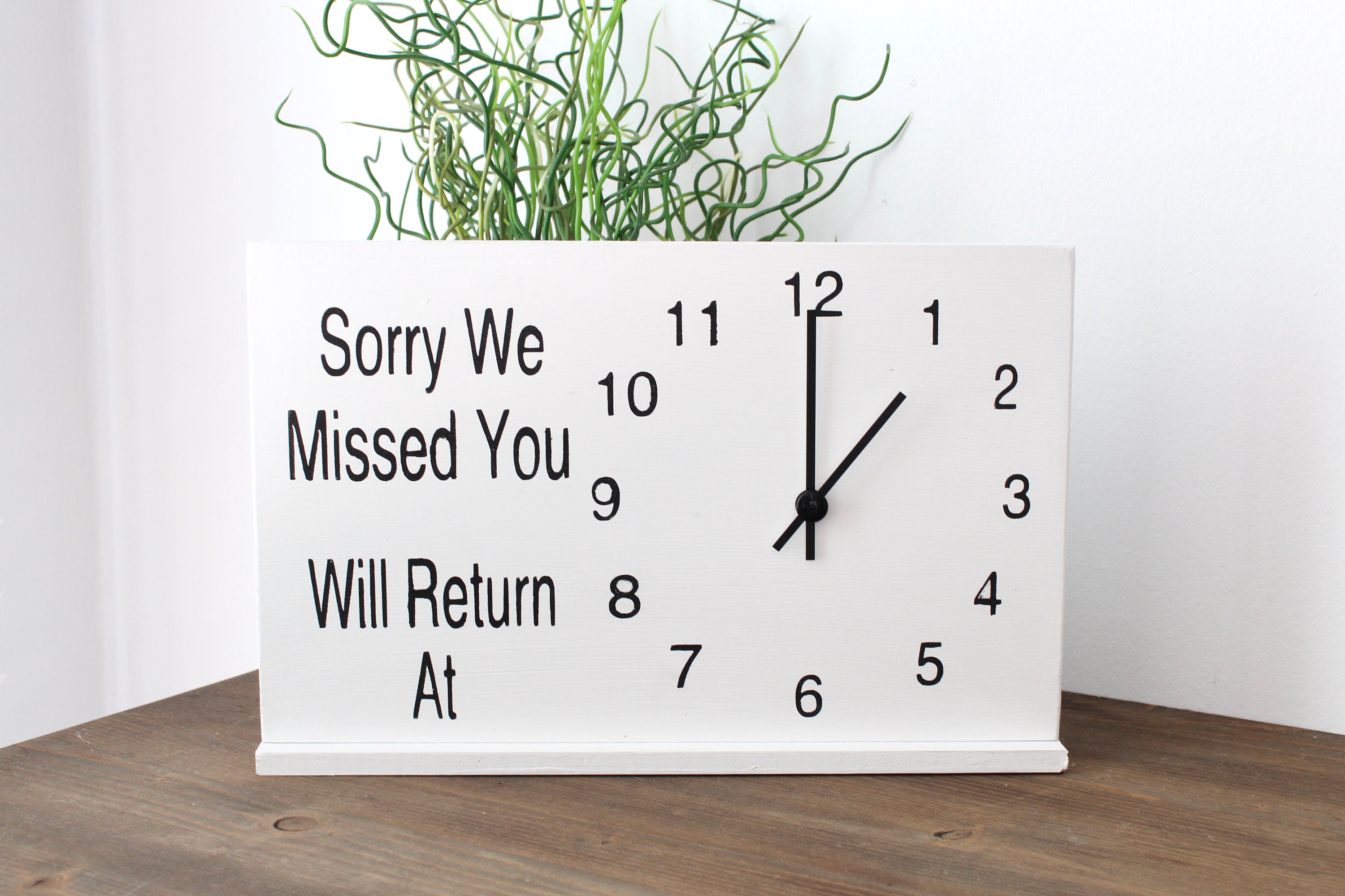 Will Return Clock Sign Desktop Clock Sign Custom Sign Store - Etsy.de