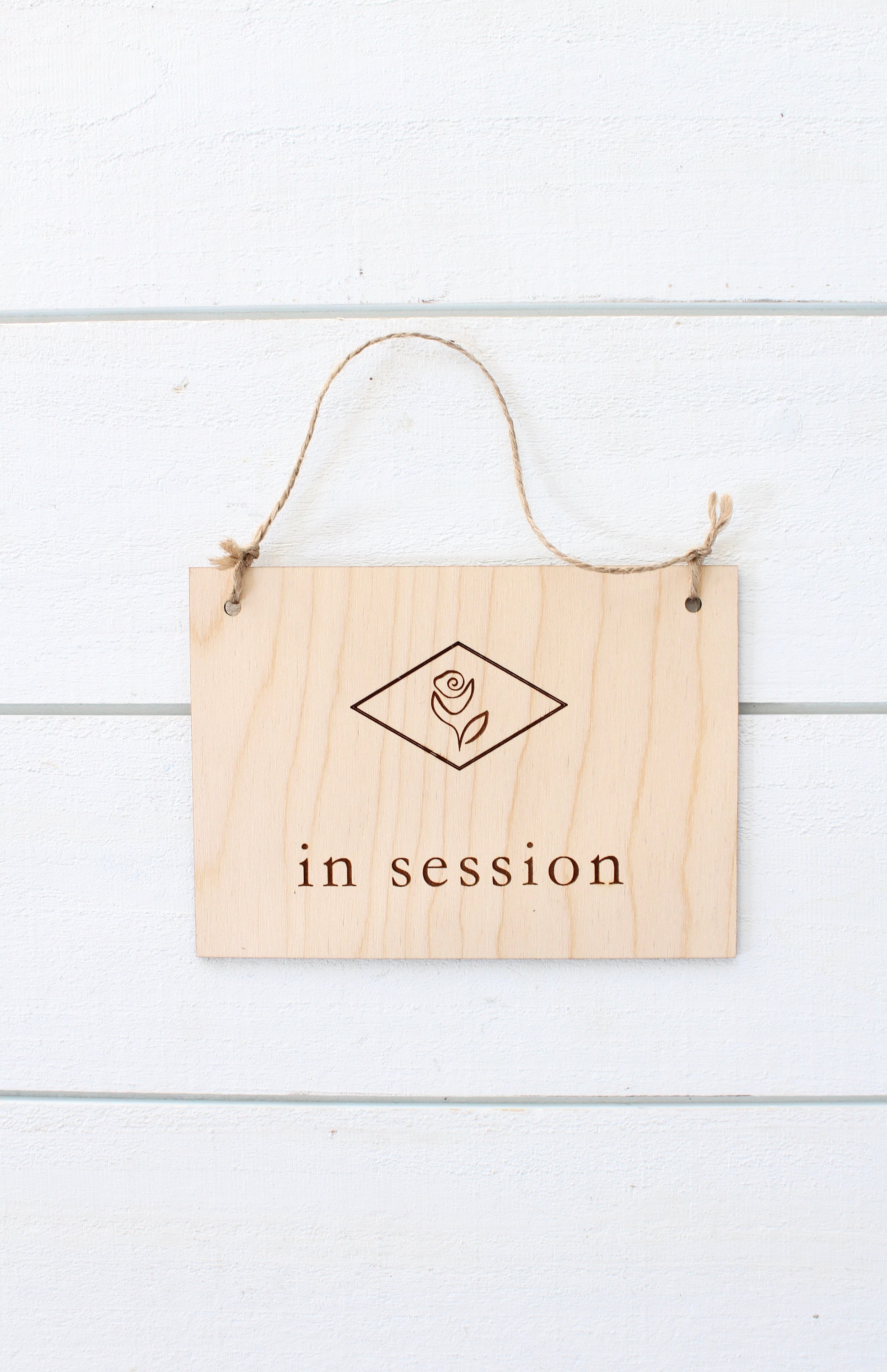 Laser Engraved in Session Sign, Welcome Sign, Spa Sign, Therapist Sign ...