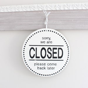 Round Modern Business Sign, Open Sign, Closed Sign, Custom Sign, Store ...