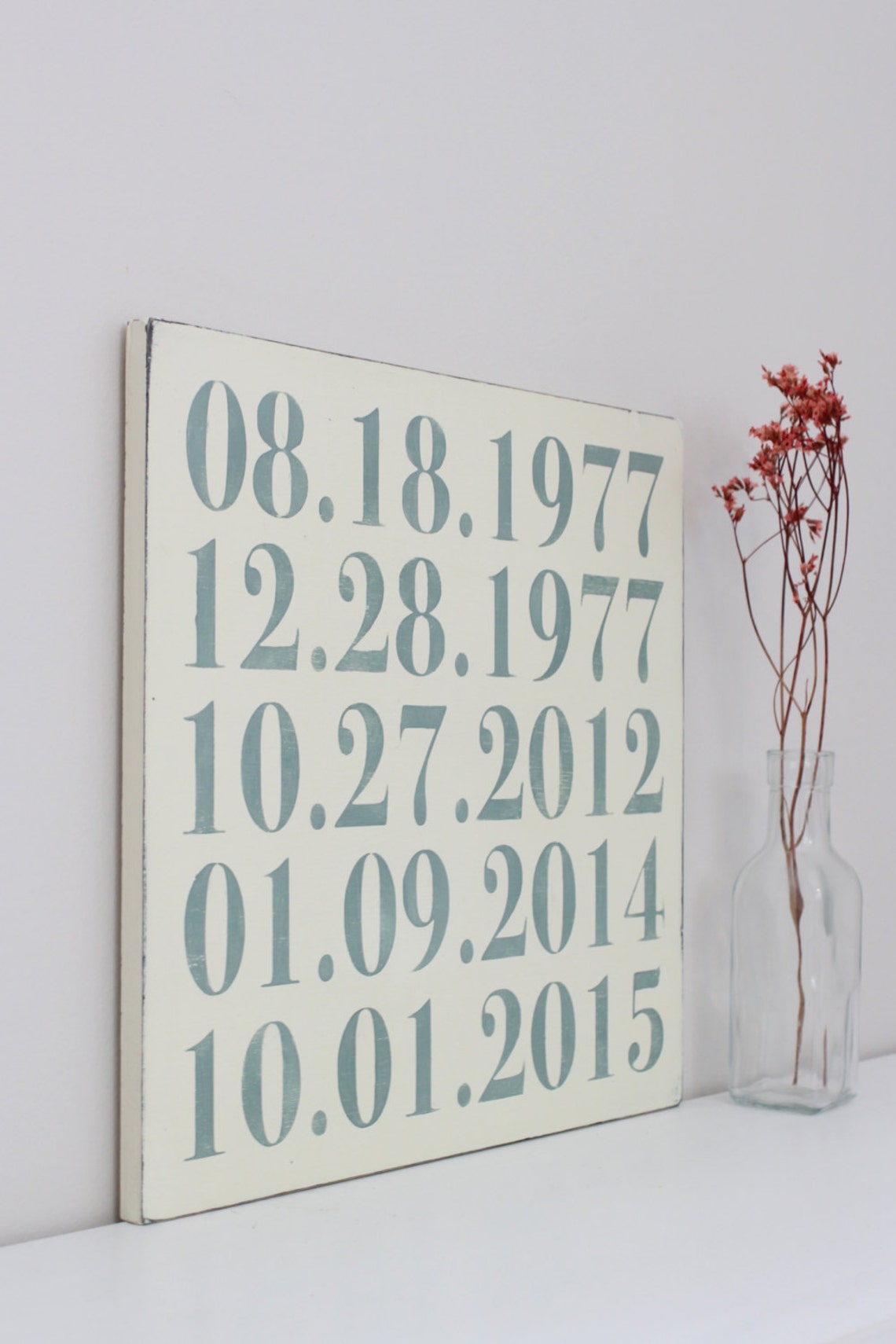 Important Dates Sign Custom Date Sign Personalized Date - Etsy