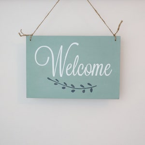 Welcome Sign, Hanging Door Sign, Custom Sign, Wall Art, Wood Sign ...