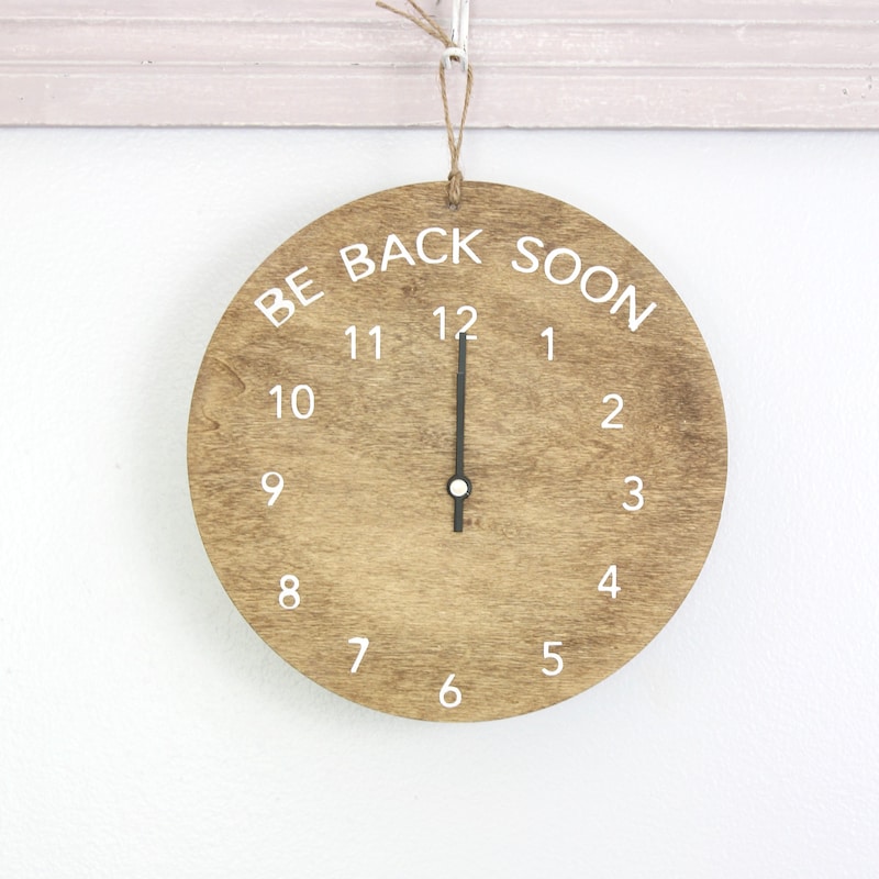 We Will Be Right Back Door Sign - Etsy