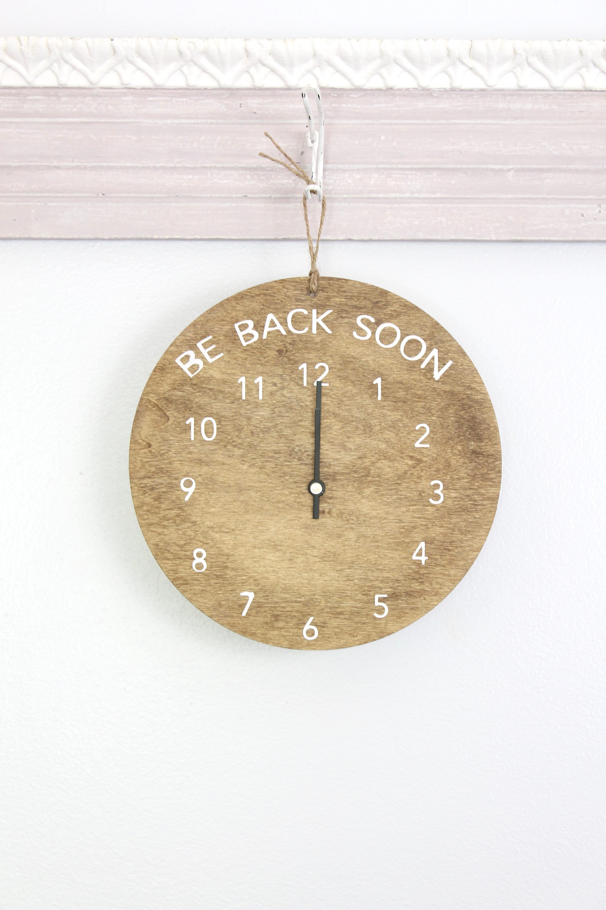 Modern Be Back Soon Clock Sign Will Return Soon Sign Round | Etsy