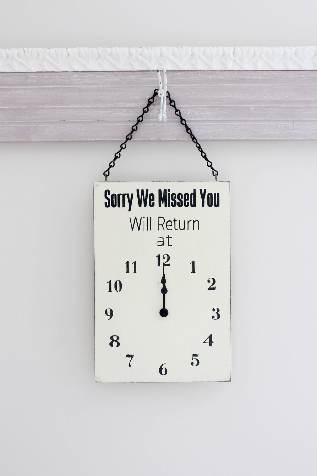 Will Return Clock Sign, Store Hour Sign, Business Sign, Custom Sign ...