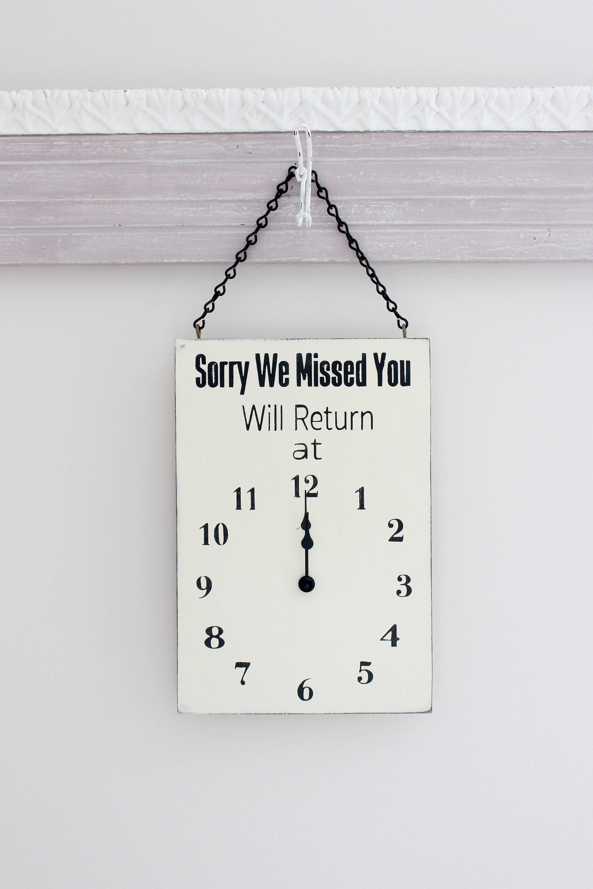 Will Return Clock Sign Store Hour Sign Business Sign Custom | Etsy