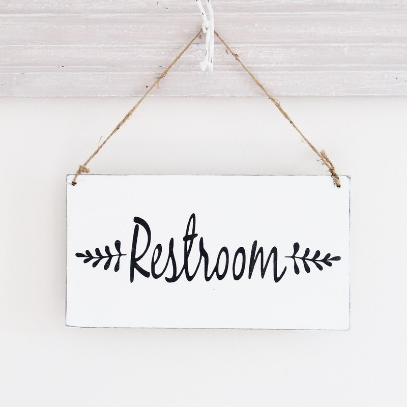 Restroom Sign - Etsy