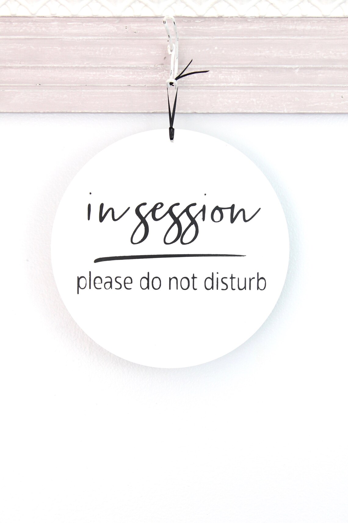 Round Modern in Session Sign Do Not Disturb Sign Welcome - Etsy