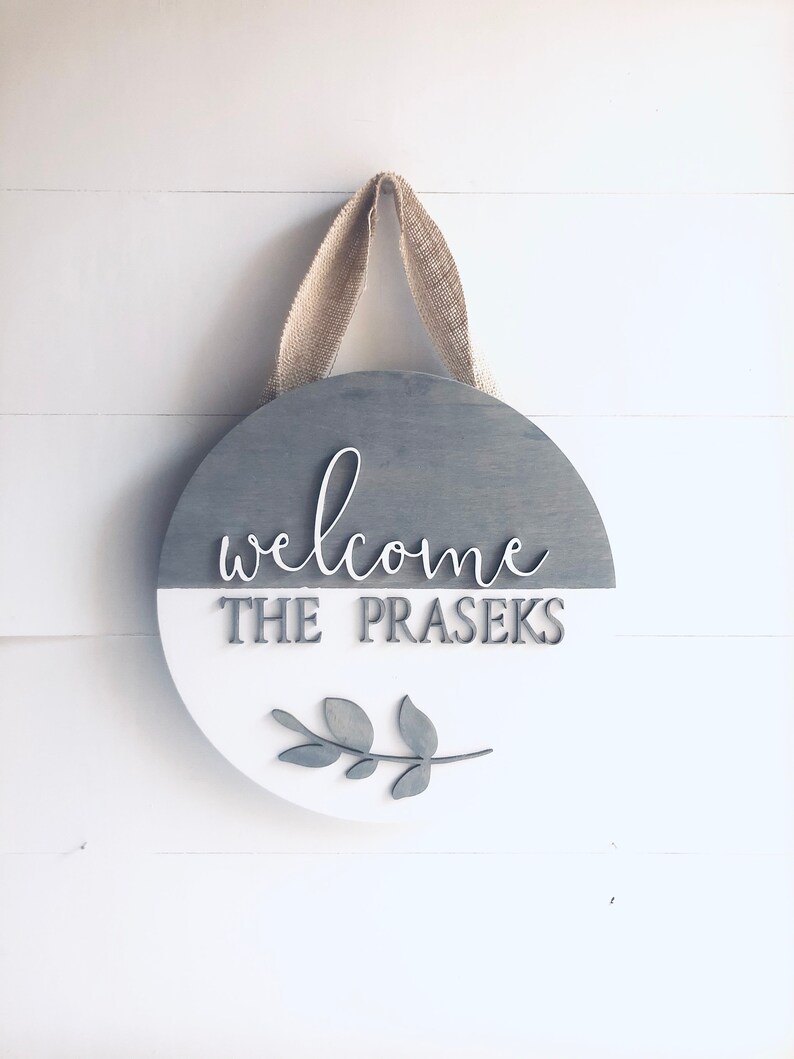 Mother's Day Gift Welcome Sign Family Name Sign Hanging - Etsy