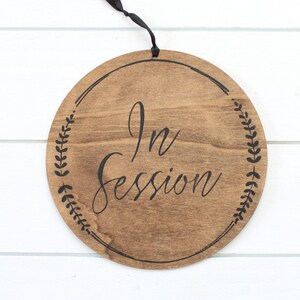 In Session Sign, Round Business Signage, Welcome Business Sign, Double ...