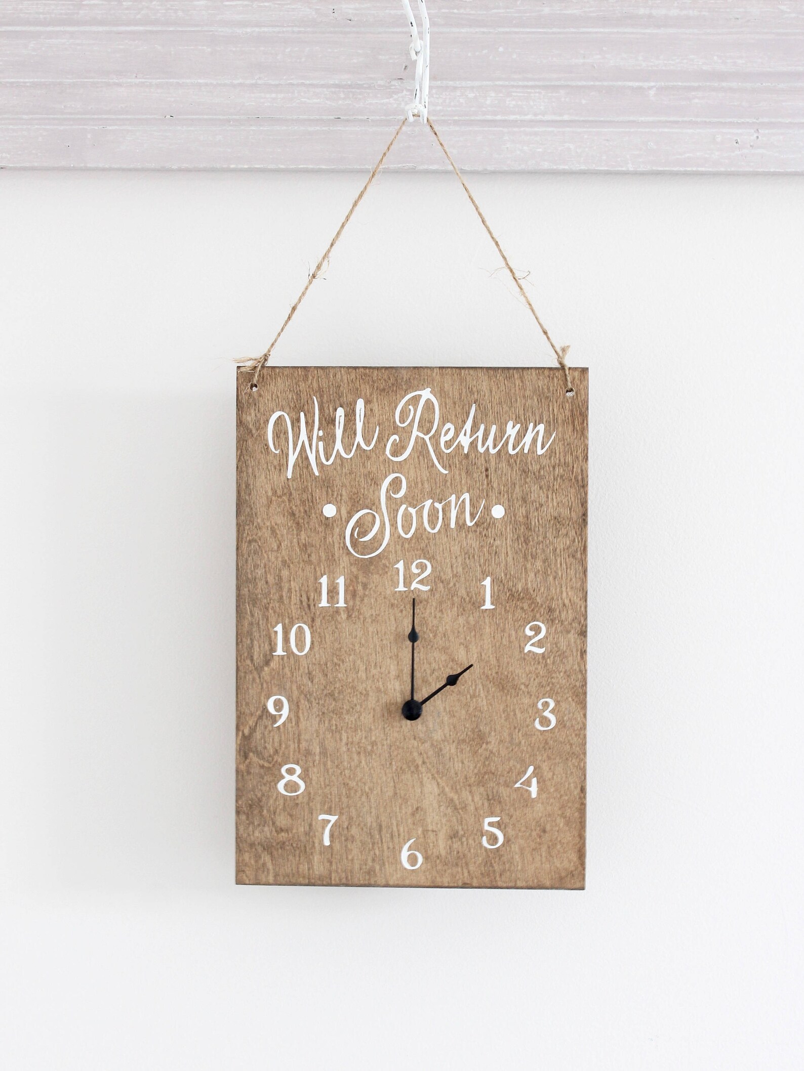 Will Return Clock Sign Store Hour Sign Custom Sign Store | Etsy