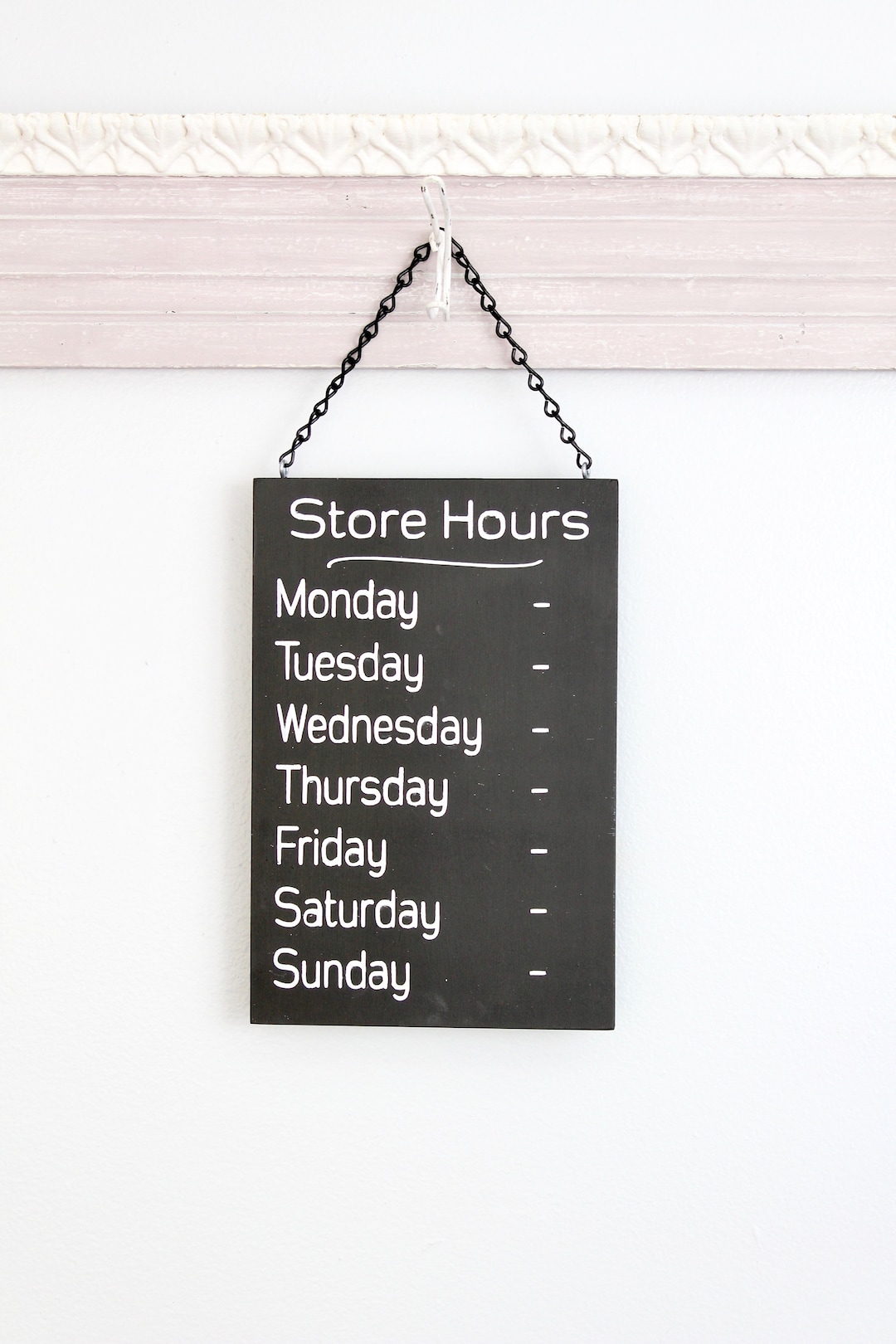 Chalkboard Store Hours Sign, Business Hours Sign, Boutique Sign, Spa ...