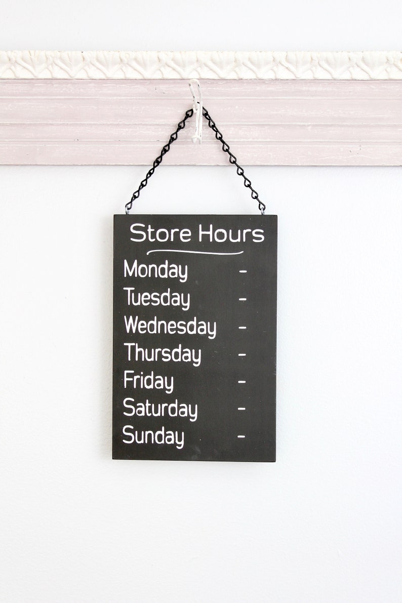 Chalkboard Store Hours Sign Business Hours Sign Boutique - Etsy