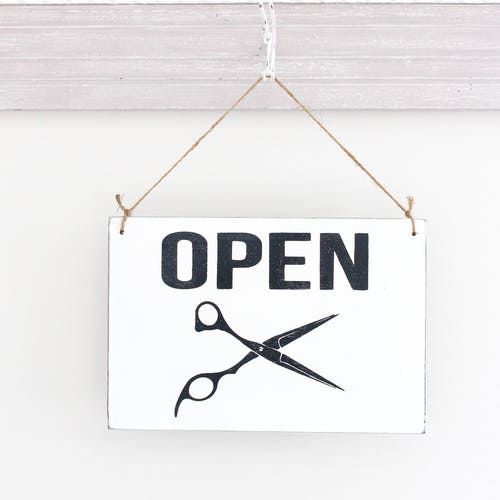 Open and Closed Business Sign Hair Stylist Sign Barber Shop - Etsy