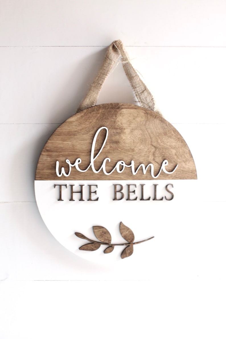 Mother's Day Gift Welcome Sign Family Name Sign Hanging - Etsy