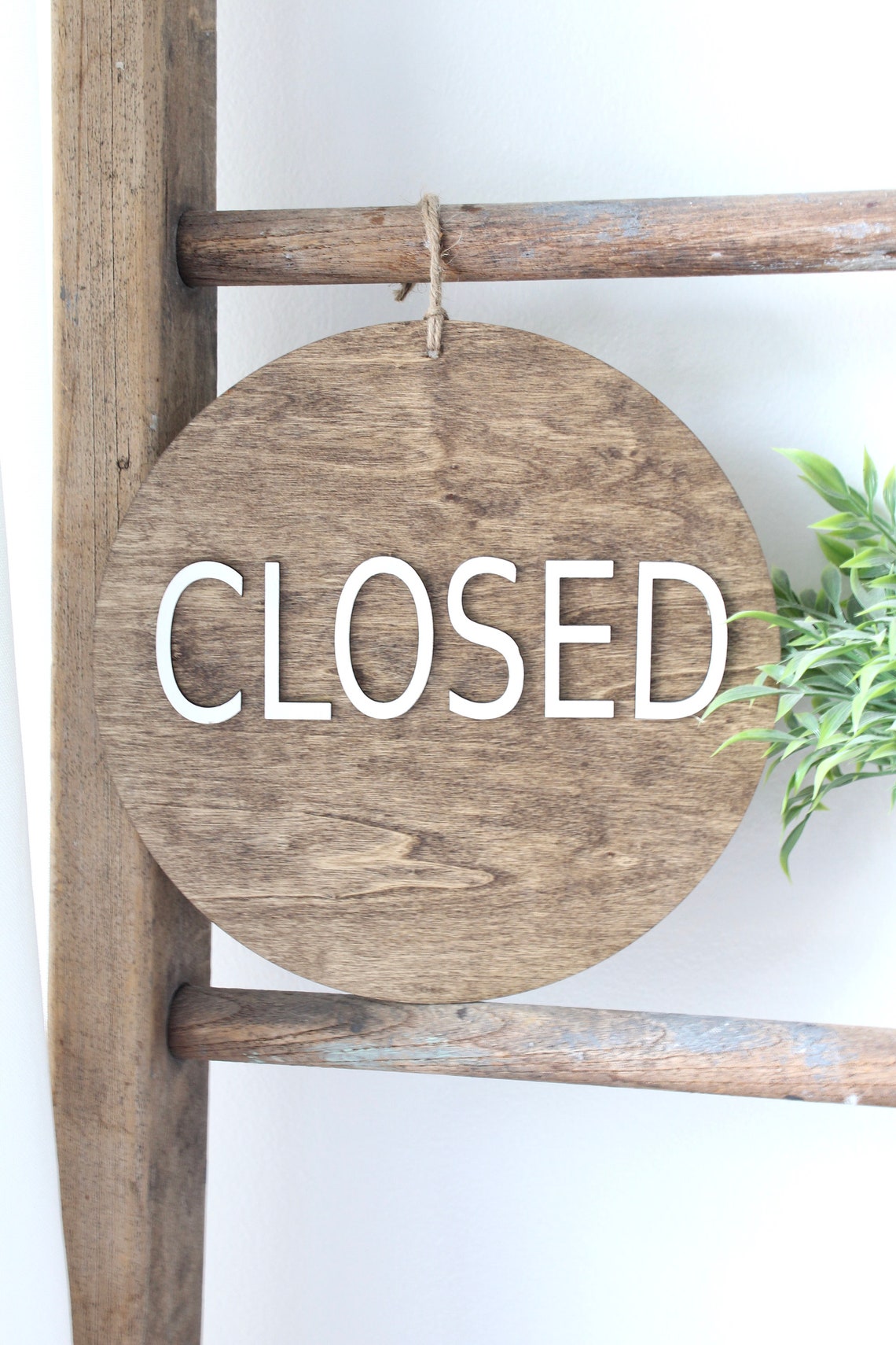 Round Business Sign 3D Laser Cut Open Business Sign Double - Etsy