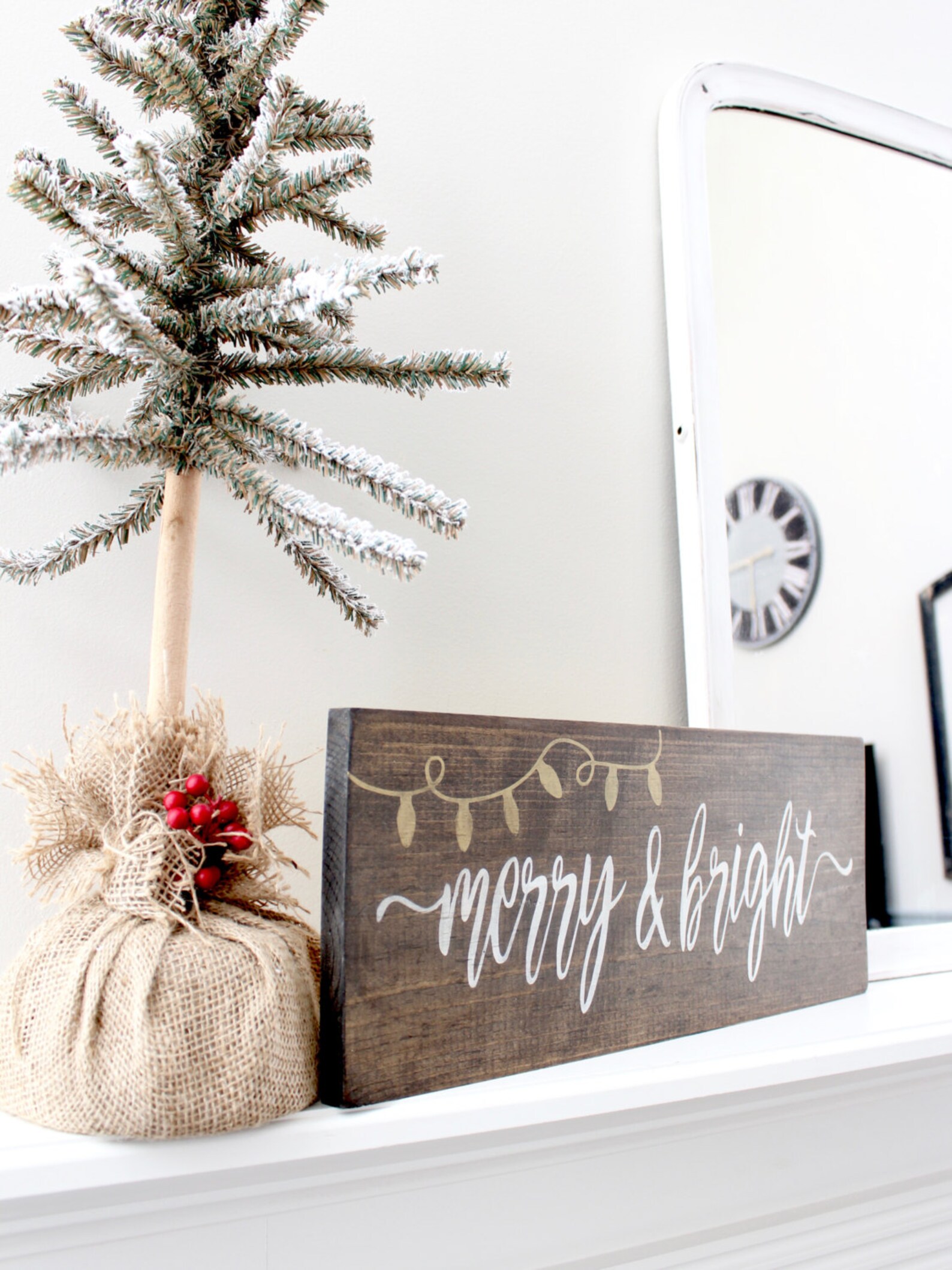 Christmas Wood Stained Sign Rustic Holiday Sign Decor - Etsy