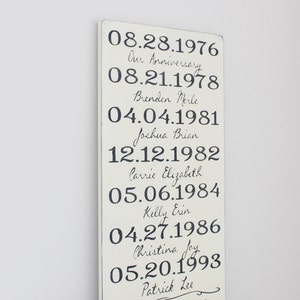 Important Date Wood Sign, Wedding Date Sign, Personalized Family Sign ...