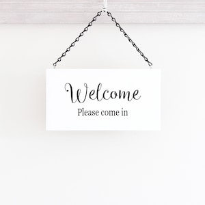 In Session Sign, Welcome Sign, Double Sided Business Office Sign, Store ...