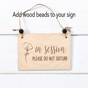 In Session Sign, Welcome Sign, Spa Sign, Laser Engraved Wood Door Sign ...