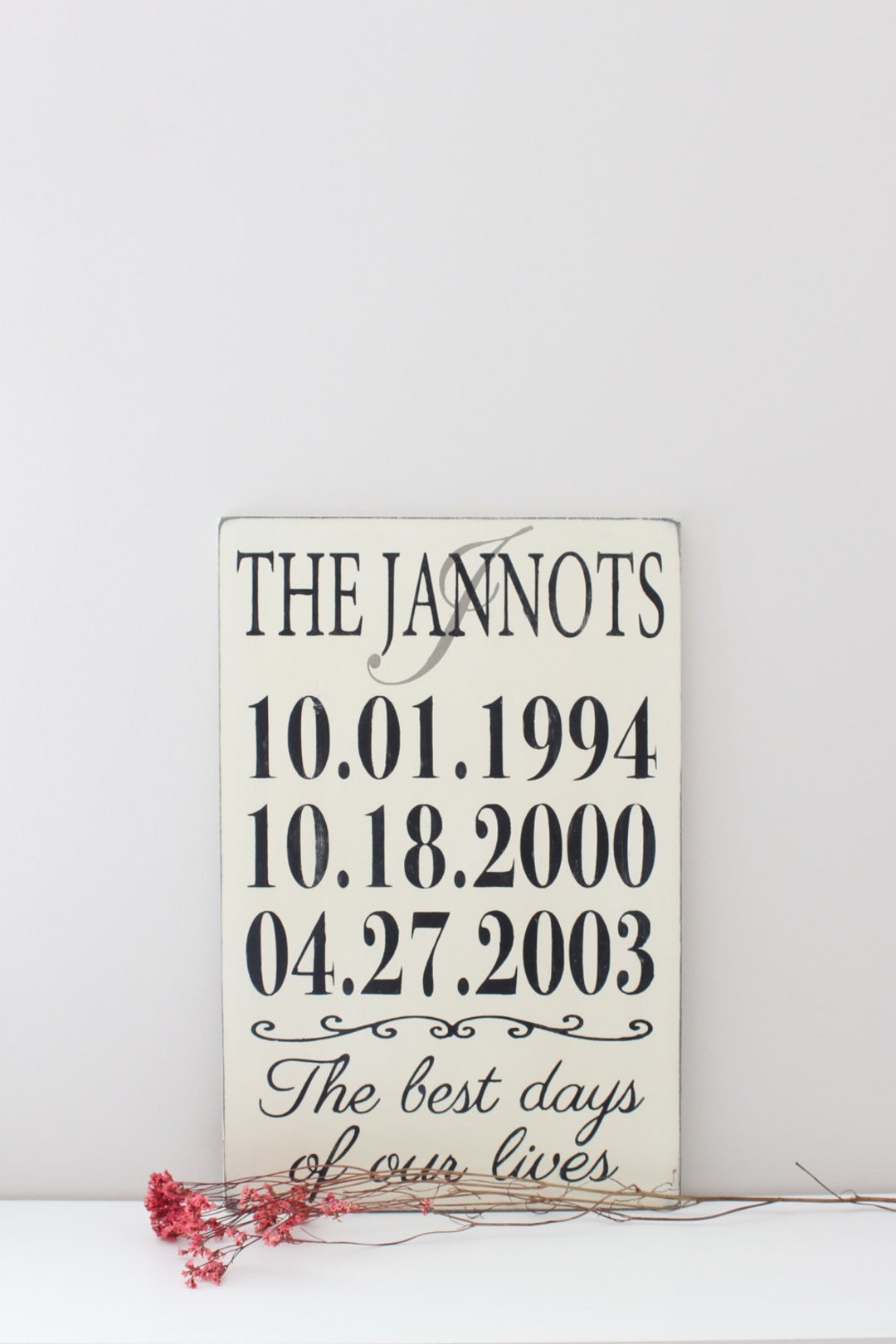 Important Date Wood Sign, Special Date Sign, Family Name Sign ...