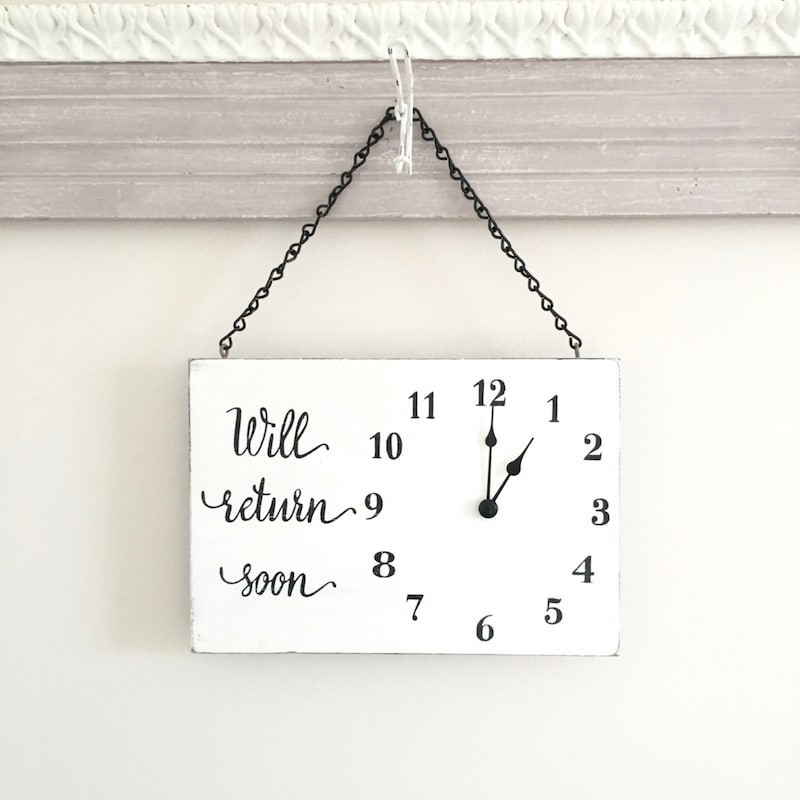 Will Return Shortly Sign - Etsy