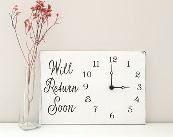 Be back soon sign | Etsy