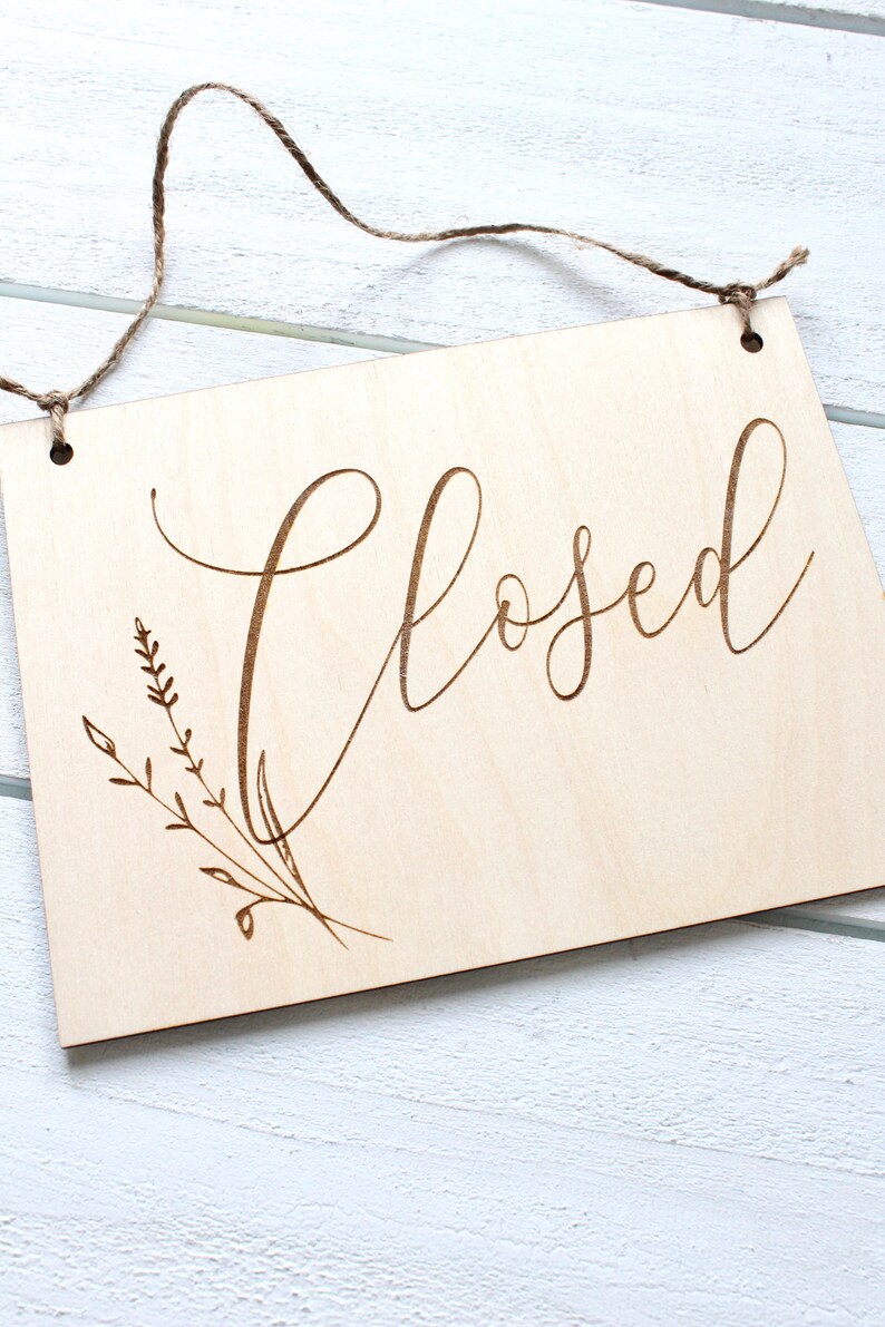 Open Closed Sign Laser Engraved Business Sign Open Business - Etsy