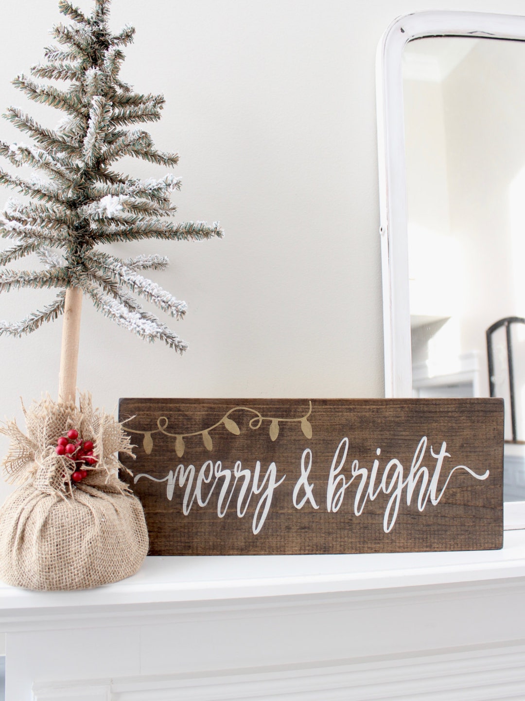 Christmas Wood Stained Sign, Rustic Holiday Sign, Decor, Holiday Decor ...