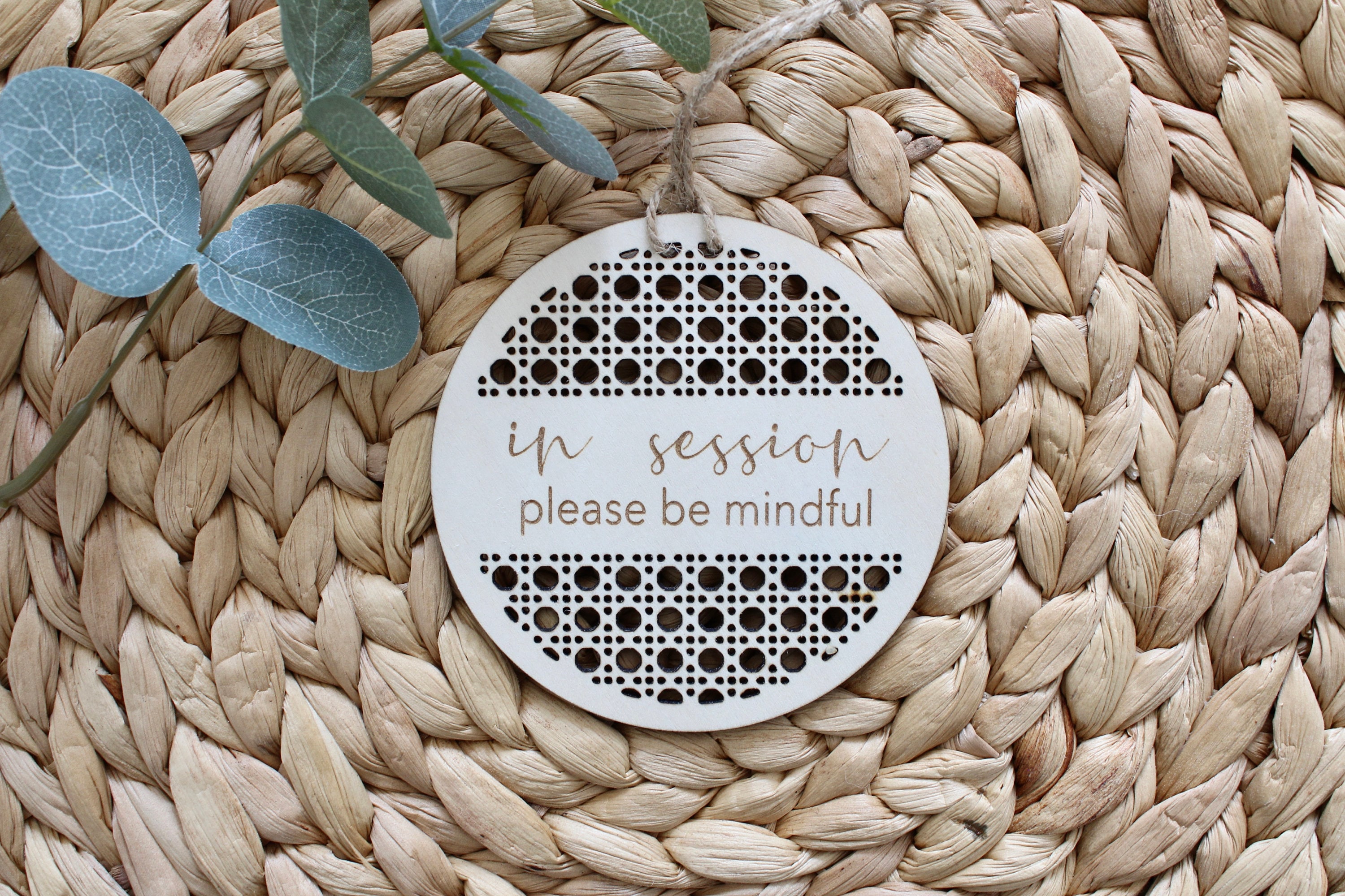 In Session Rattan Sign, Boho Welcome Sign, Rattan Sign, in Session Sign ...