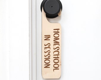 In Session Door Hanger Sign, Do Not Disturb Door Sign, Laser Engraved ...