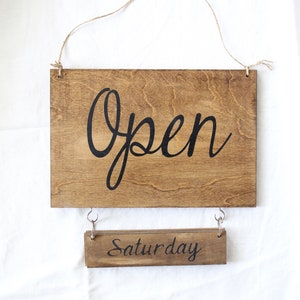 Will Return Clock Sign With Days of the Week, Business Sign, Clock Sign ...