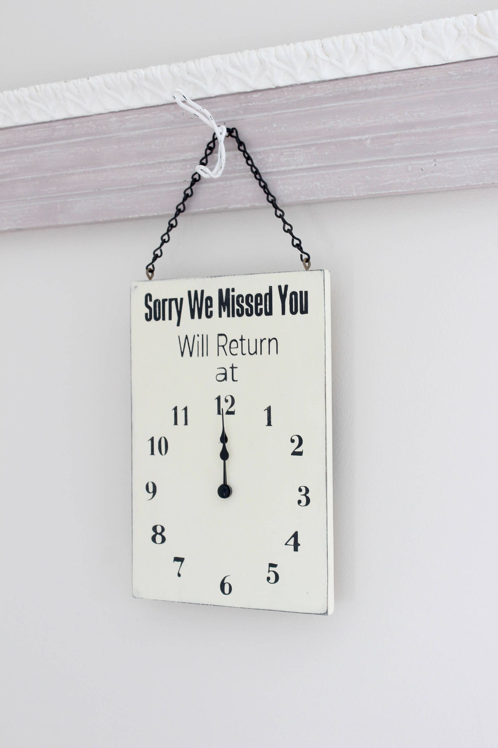 Will Return Clock Sign Store Hour Sign Business Sign Custom | Etsy