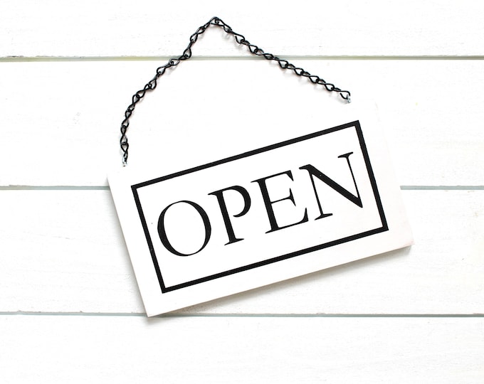 Modern Open Business Sign, Open Sign, Closed Sign, Custom Sign, Store ...