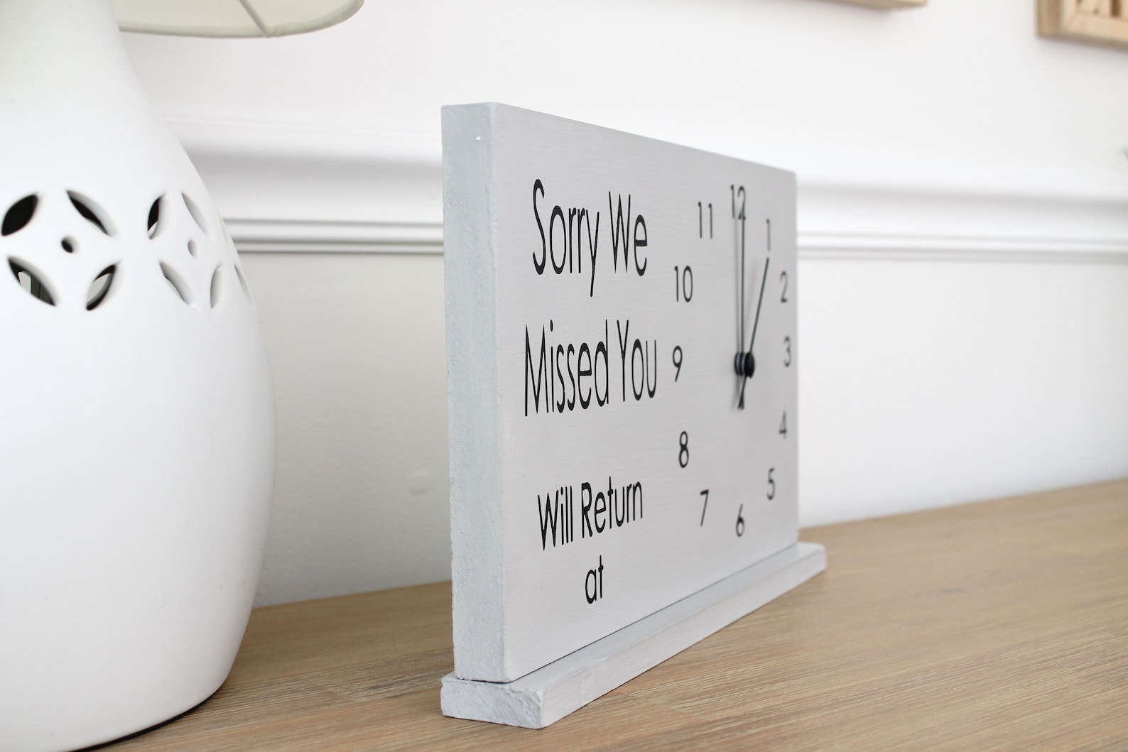 Will Return Clock Sign, Clock Sign, Store Hour Sign, Custom Sign, Store ...