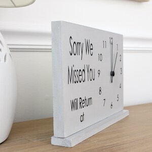 Will Return Clock Sign, Clock Sign, Store Hour Sign, Custom Sign, Store ...