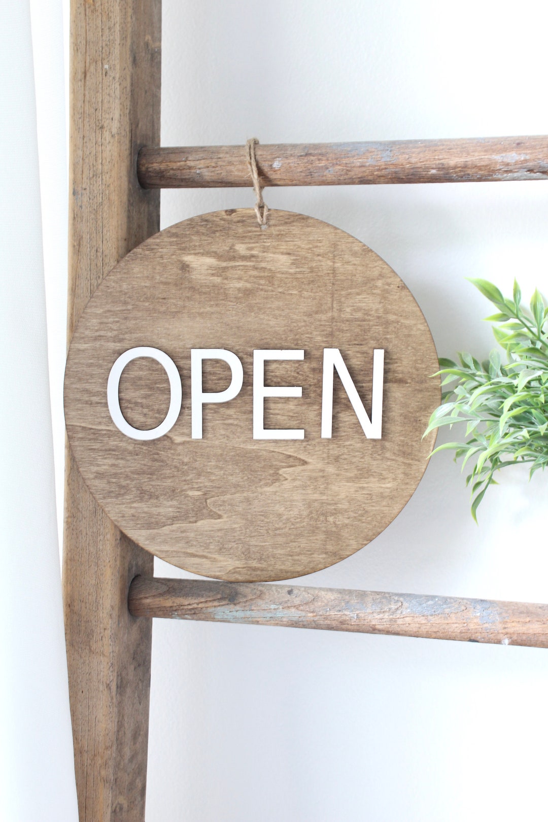 Round Business Sign, 3D Laser Cut Open Business Sign, Double Sided ...