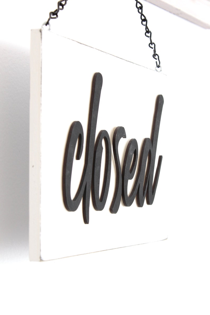 Modern Business Sign, Laser Cut Open Sign, Closed Sign, Custom Sign ...