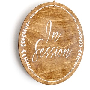 In Session Sign, Round Business Signage, Welcome Business Sign, Double ...