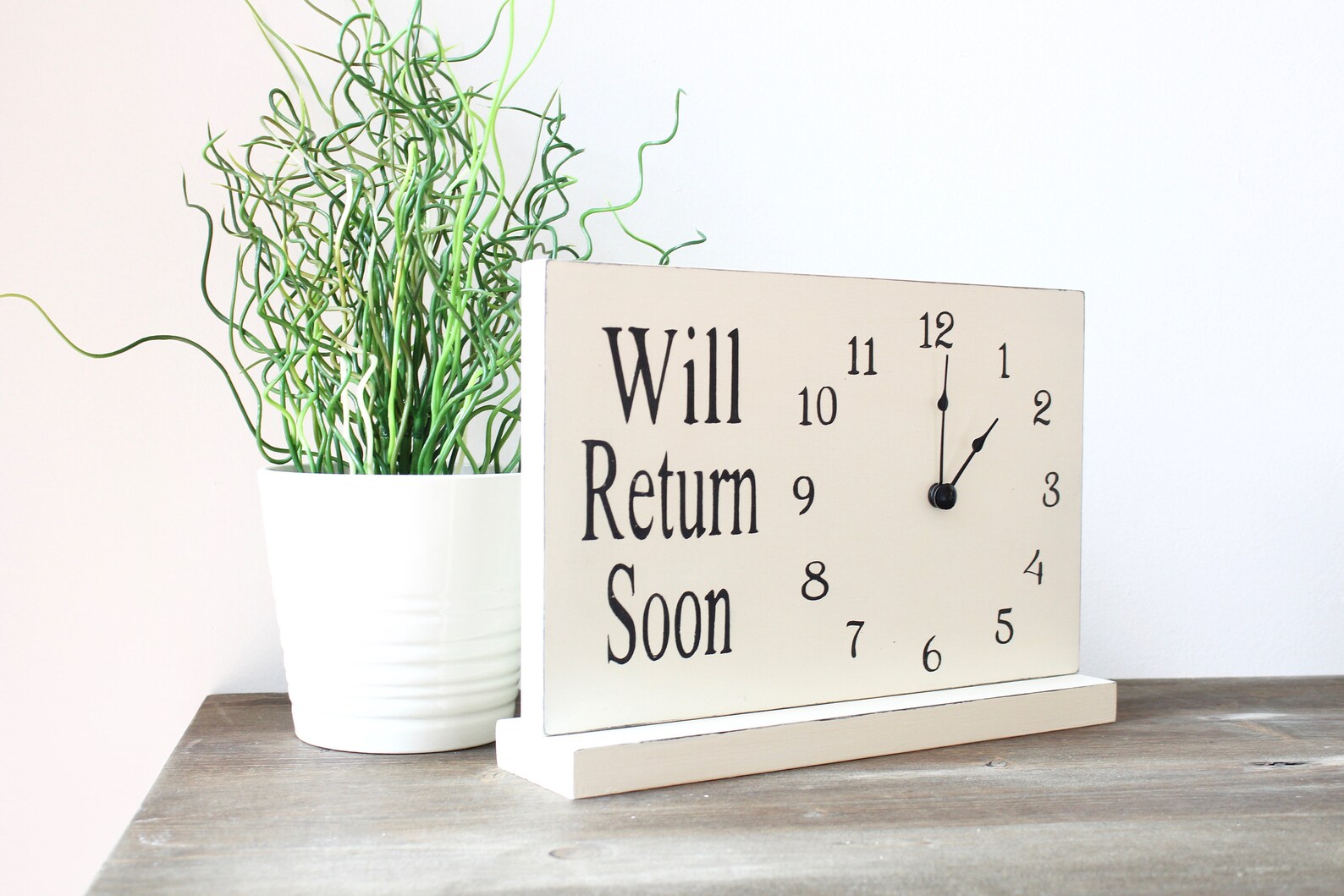Business Sign Will Return Clock Sign Store Hour Sign Custom - Etsy