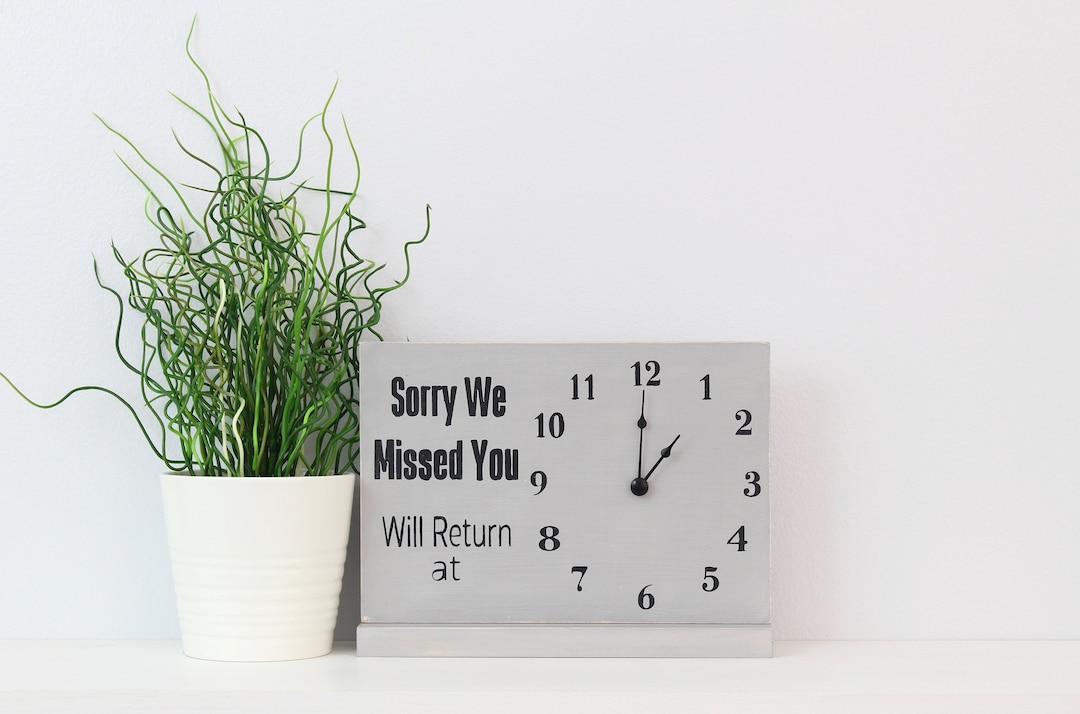 Will Return Clock Sign: Boutique Storefront Decor - Etsy