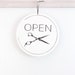 Open and Closed Business Sign, Hair Stylist Sign, Barber Shop Sign ...