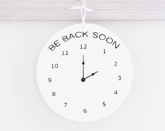 Be Back Soon Sign - Etsy