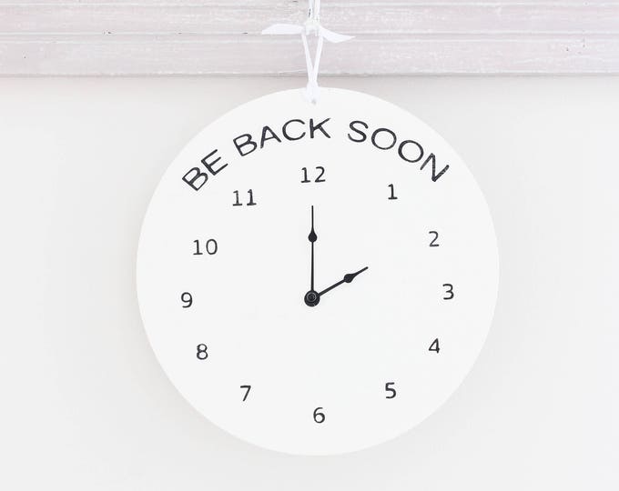 Wooden Open Sign / Reversible Open Sign / Clock Sign / "will Return At ...