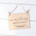 In Meeting Sign, Welcome Sign, Wood Door Sign - Etsy